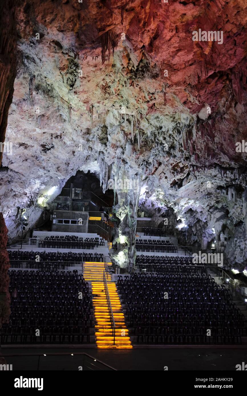 St. Michael's Cave of Gibraltar in the Upper Rock Nature Reserve Stock ...