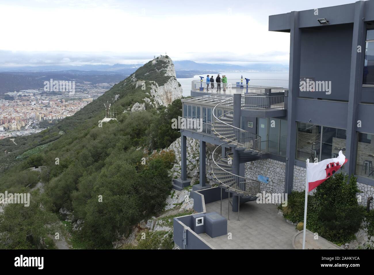 top cable car station on the Rock of Gibraltar Stock Photo - Alamy