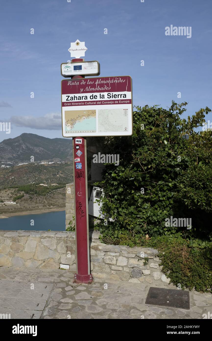 sign in Zahara de La Sierra, Andalucia, Spain Stock Photo - Alamy