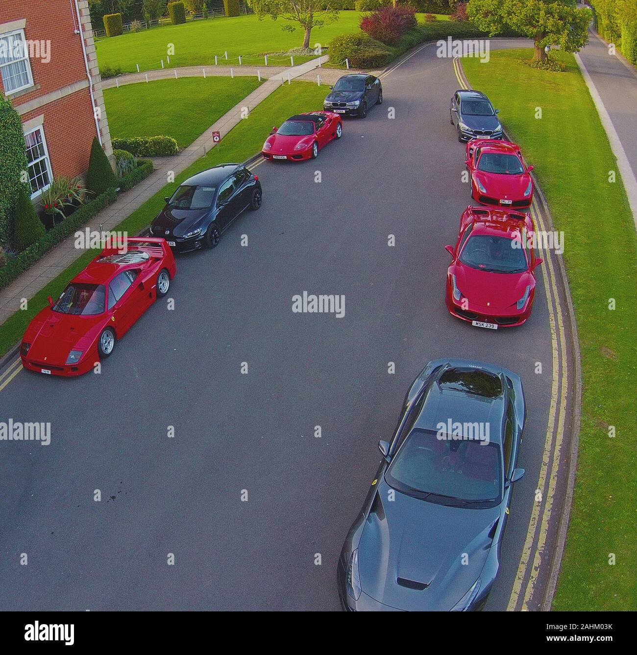 Ferraris at Whittlebury Hall Stock Photo - Alamy