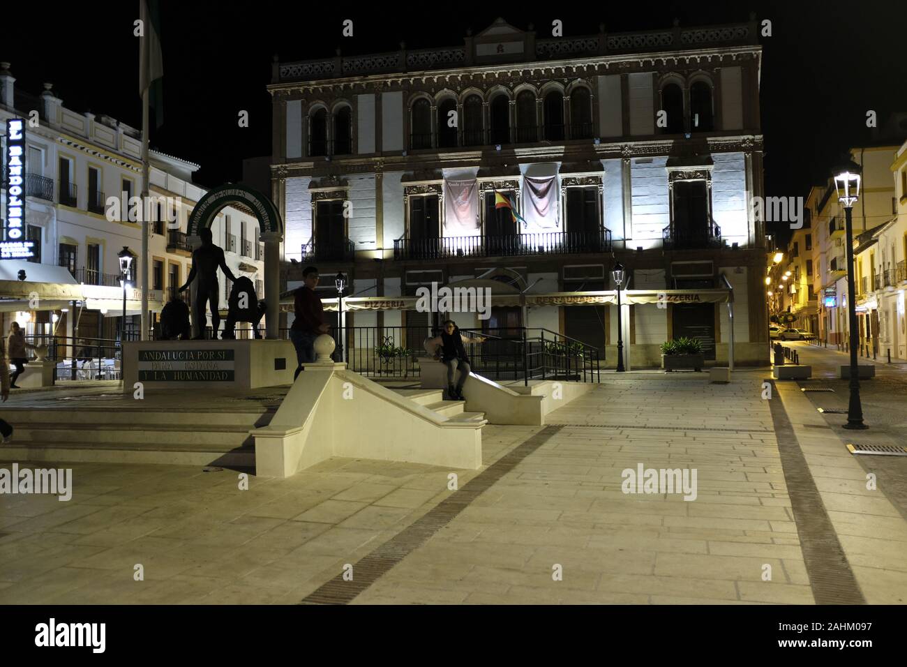 town hall square in Ronda, Spain Stock Photo - Alamy