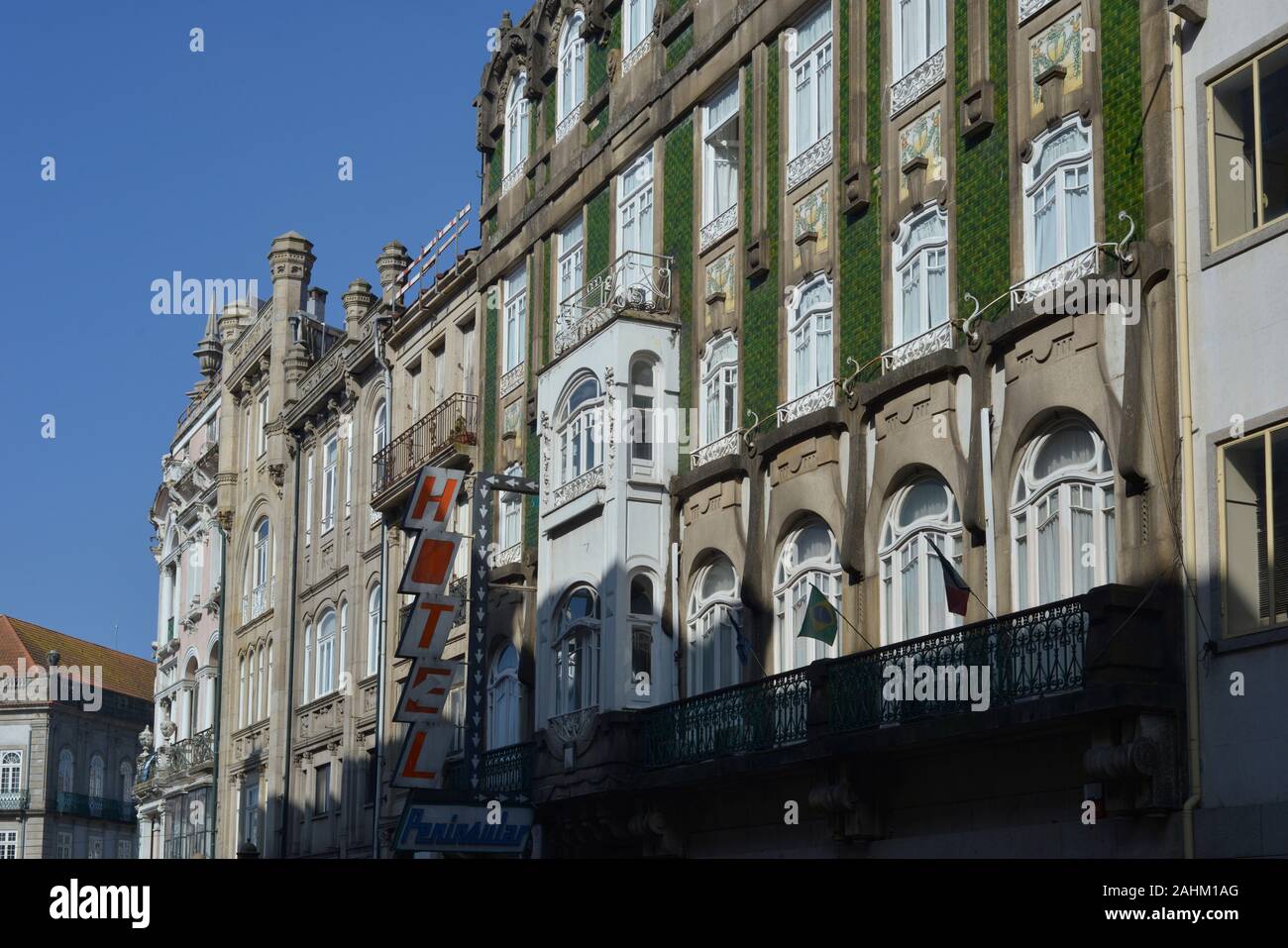 historical building in Porto city centre, Portugal Stock Photo - Alamy