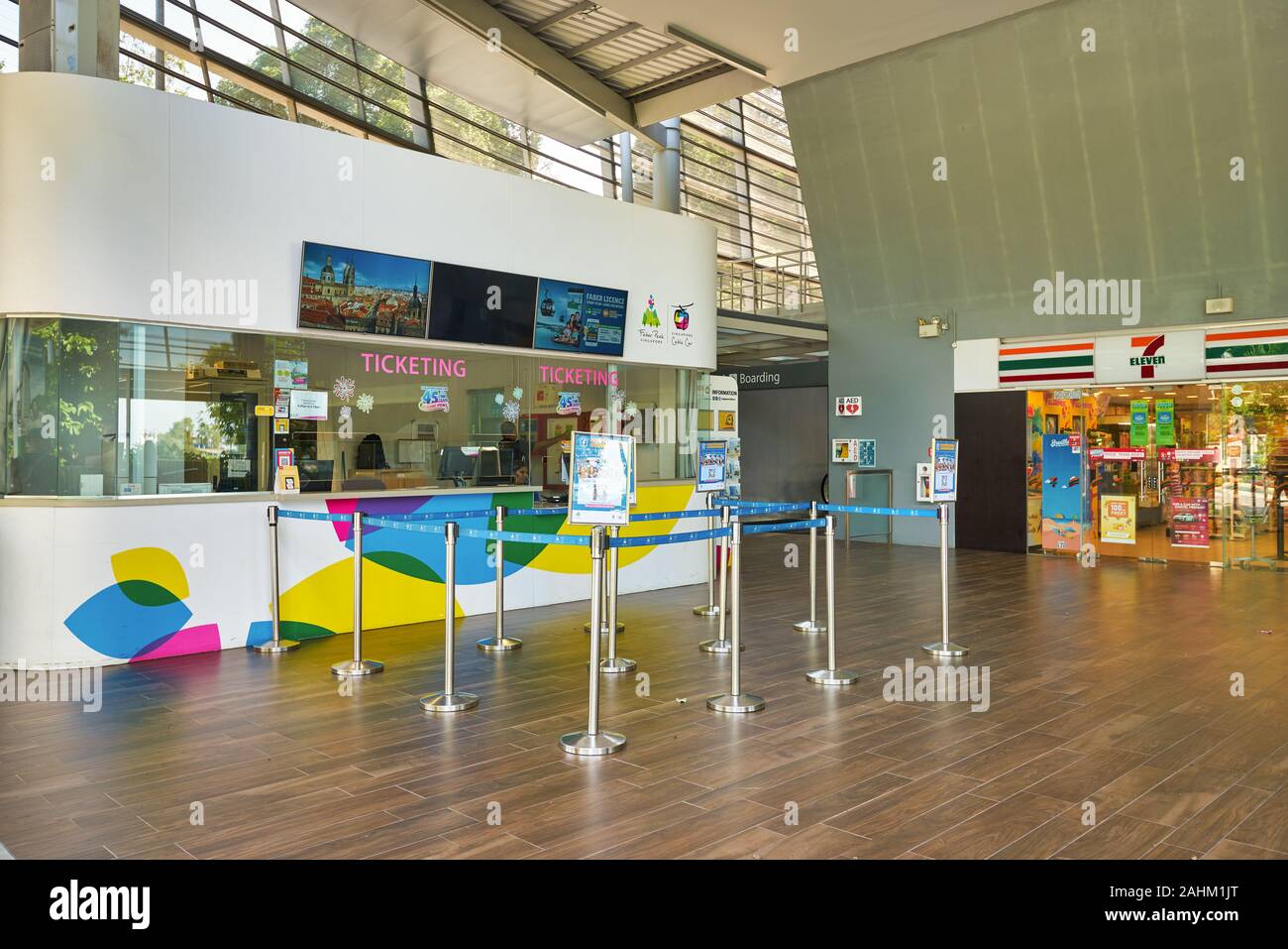 SINGAPORE - CIRCA APRIL, 2019: ticketing counter at Sentosa Island ...