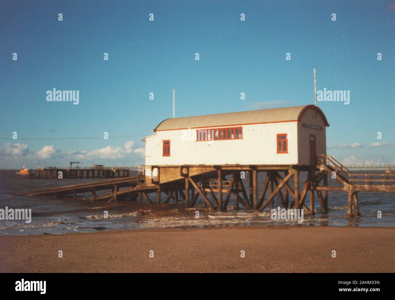 Spurn Lifeboat shed, Spurn Point, Holderness, East Riding of Yorkshire ...
