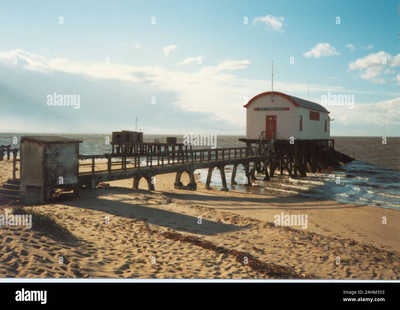 Spurn Lifeboat shed, Spurn Point, Holderness, East Riding of Yorkshire ...