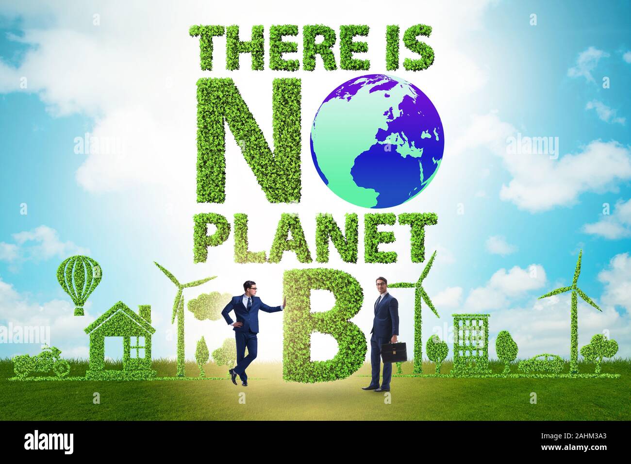 The ecological concept - there is no planet b Stock Photo - Alamy