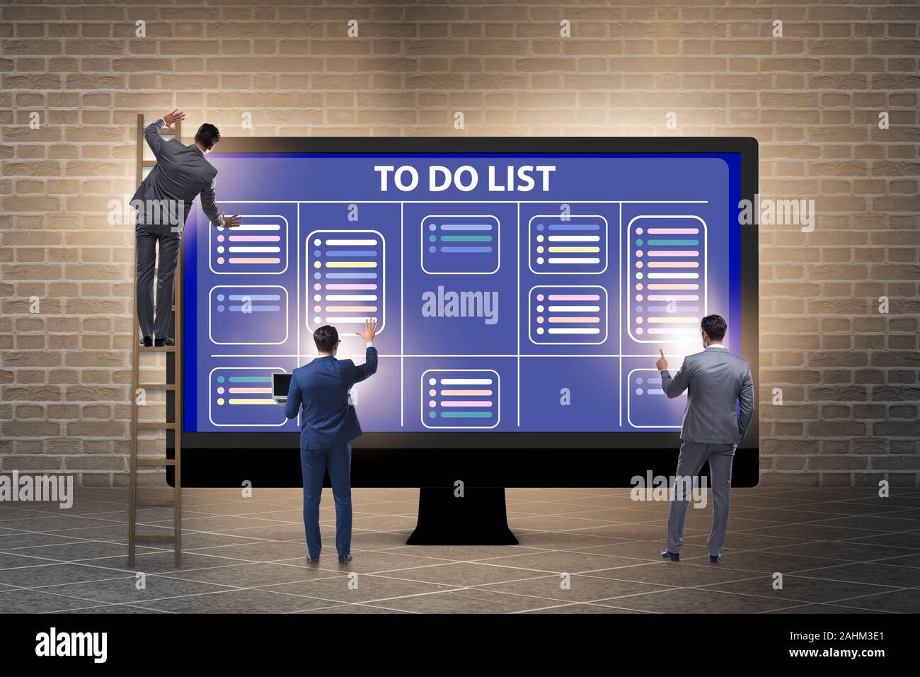 The concept of to do list with businessman Stock Photo - Alamy