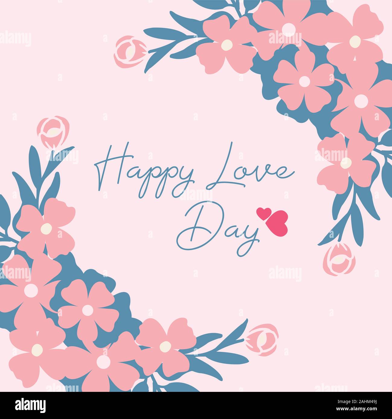 Decorative of happy love day romantic greeting card, with beautiful ...