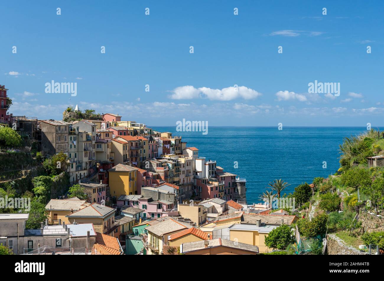 Manarola of the coastal area Cinque Terre in the Italian province La ...
