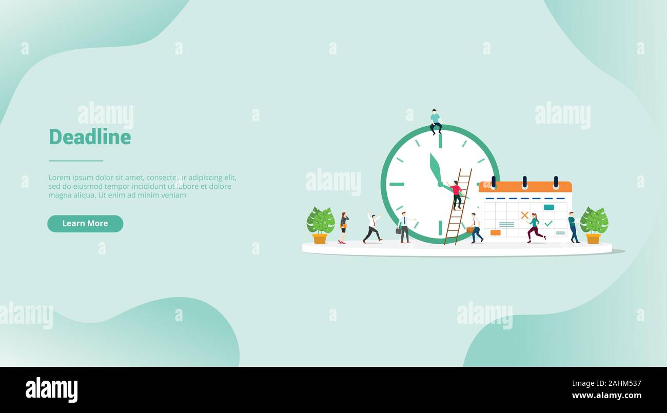 deadline or time schedule for website template or landing homepage ...