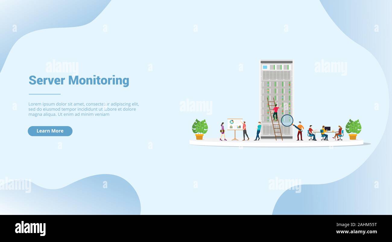 server monitoring or analysis for website template or landing homepage ...