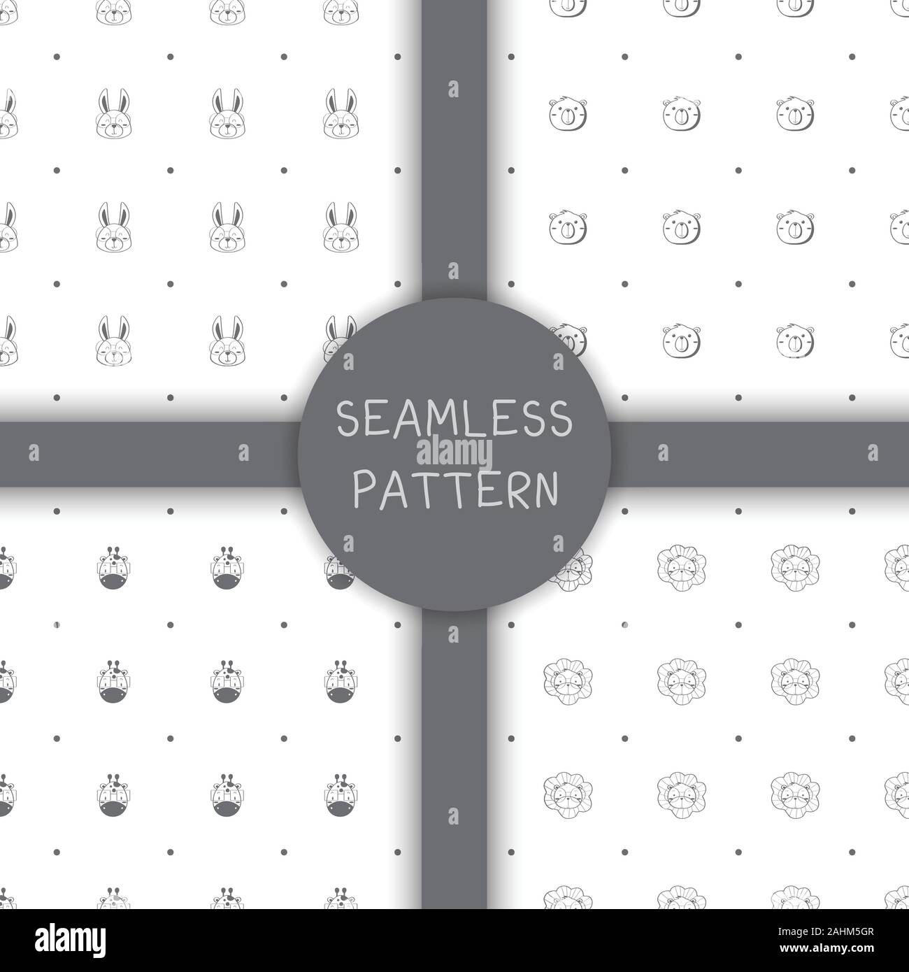 Animal dot seamless pattern Stock Vector Images - Alamy