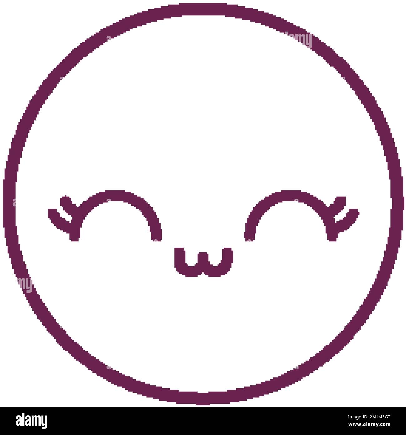 happy circle cartoon design, Kawaii expression cute character funny and ...