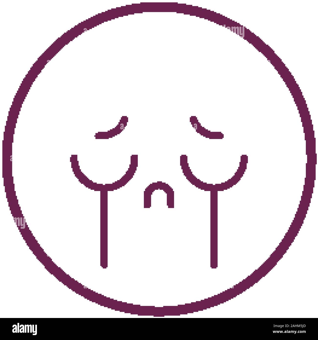 Crying face emoticon kawaii character hi-res stock photography and ...