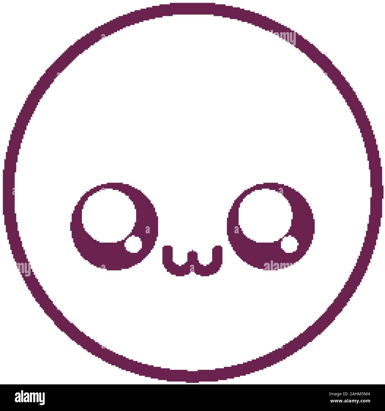 happy circle cartoon design, Kawaii expression cute character funny and ...