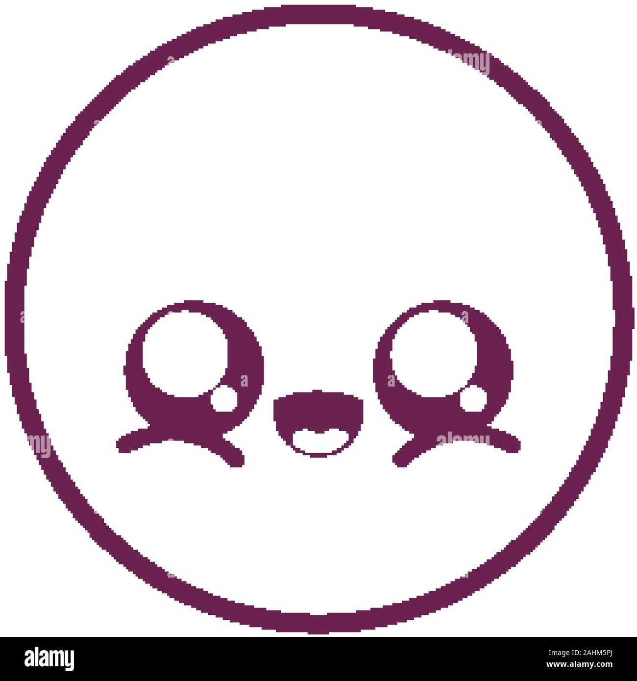 happy circle cartoon design, Kawaii expression cute character funny and ...