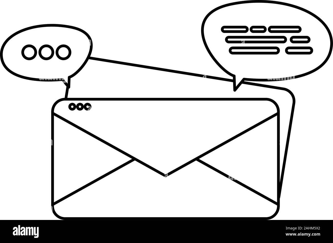 Envelope and bubbles design, Email mail message letter marketing ...
