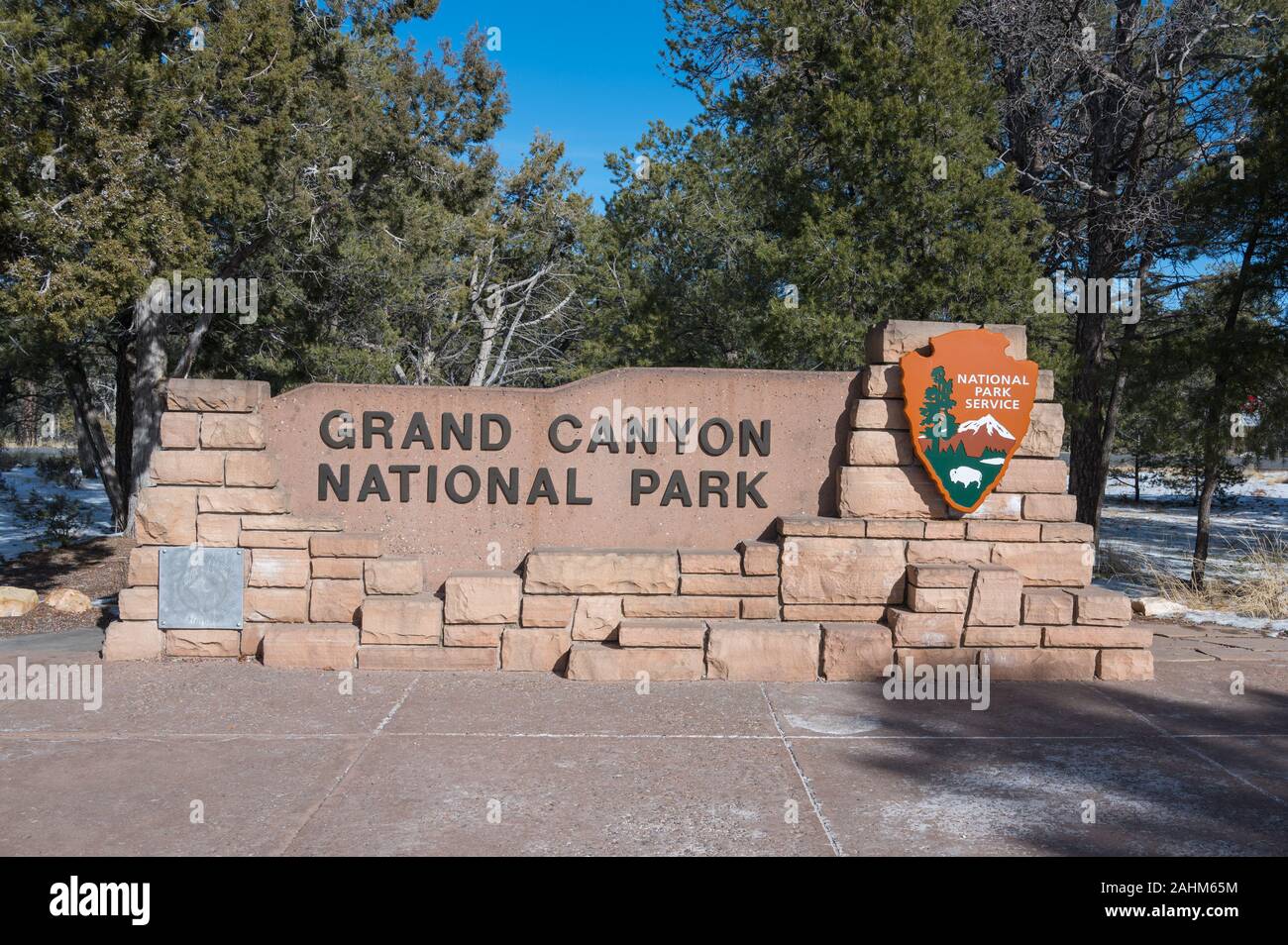 Grand canyon national park sign hi-res stock photography and images - Alamy