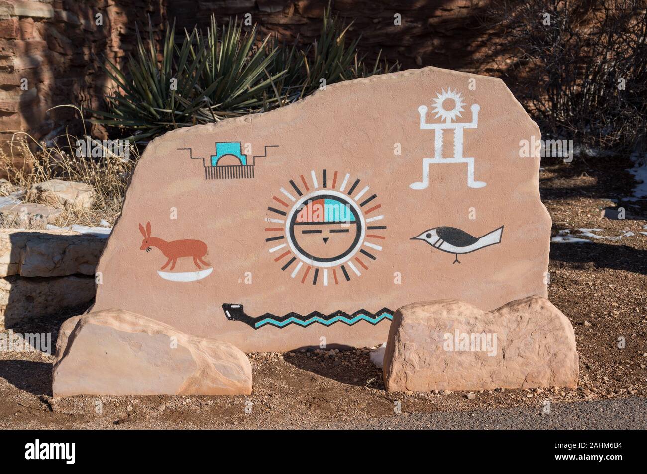 Sign in front of the Hopi House in the Grand Canyon, Arizona Stock ...