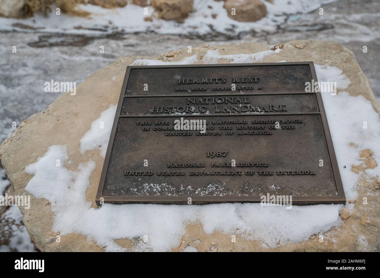 Hermit's rest sign in the Grand Canyon Stock Photo - Alamy