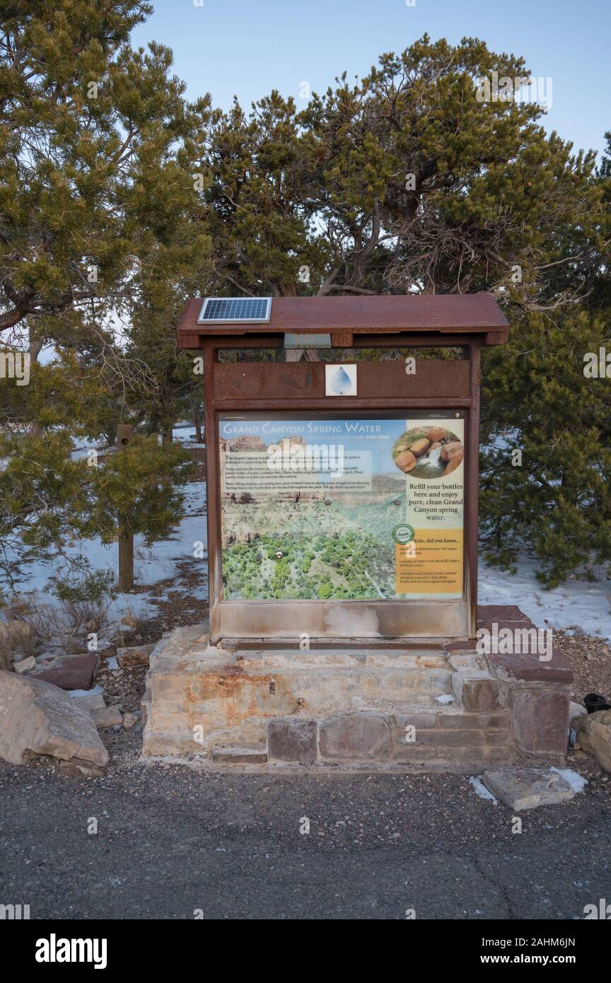 Spring water refill taps in the Grand Canyon Stock Photo - Alamy