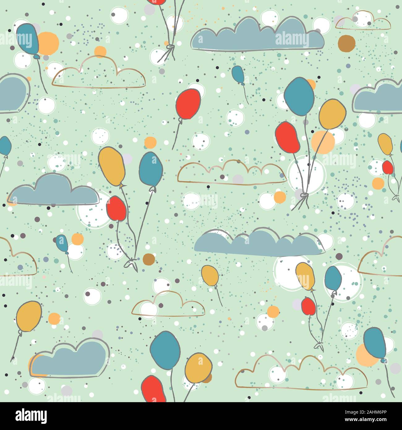 Winter Seamless Pattern with festive ornaments on subtle background and ...