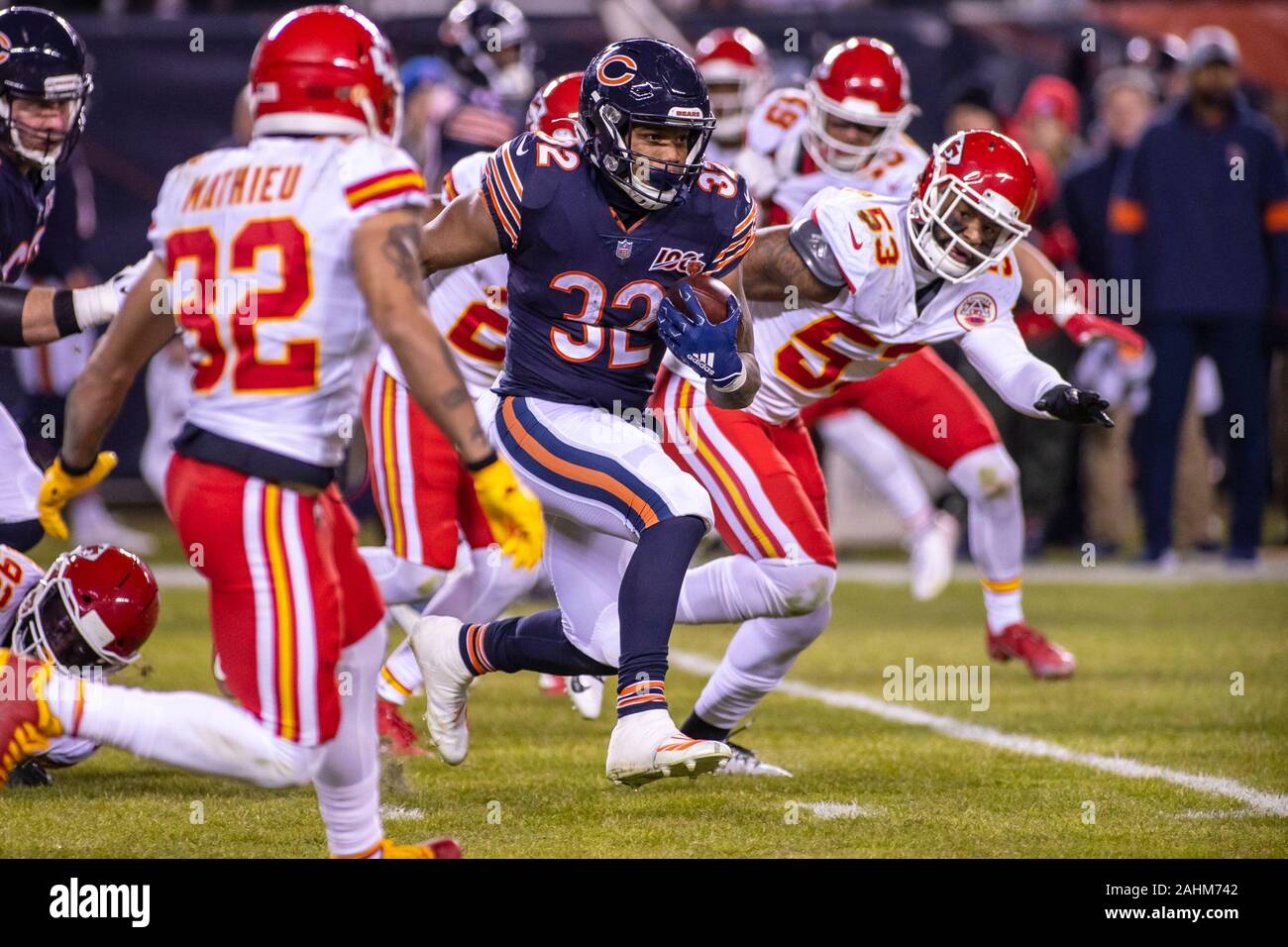 Chicago, Illinois, USA. 22nd Dec, 2019. - Bears #32 David Montgomery in ...