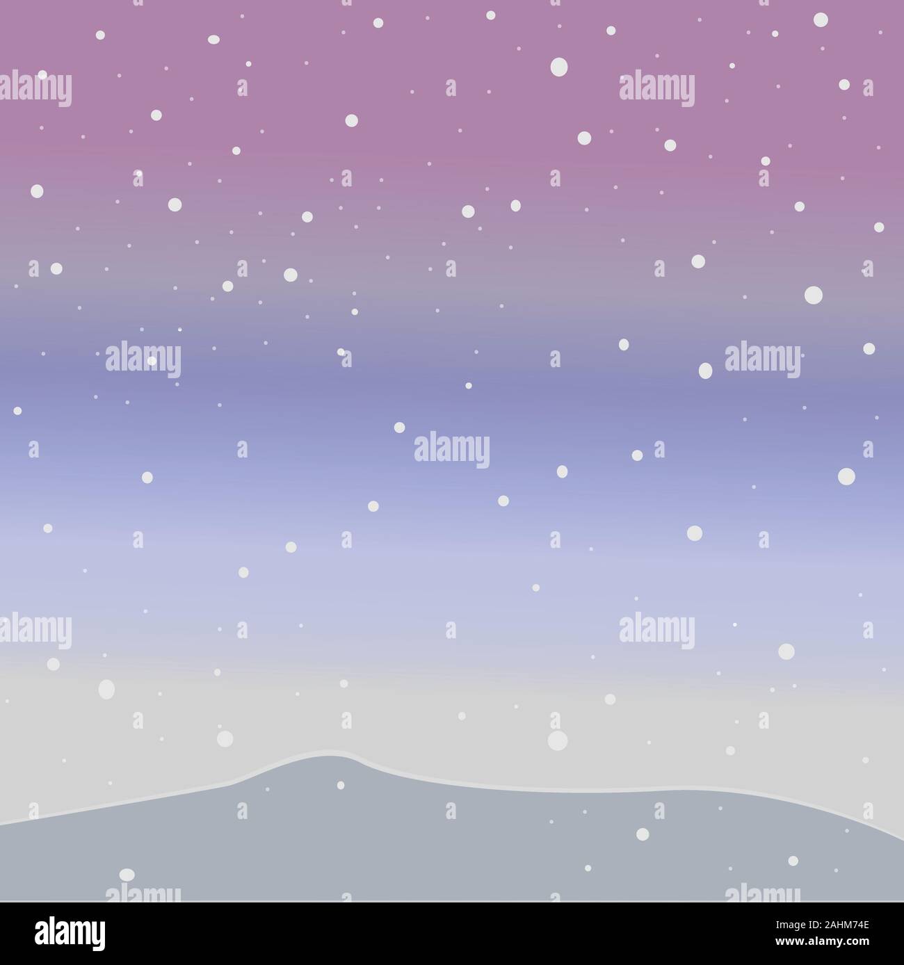 Subtle Gradient Background with falling Snow and ground covered by snow ...