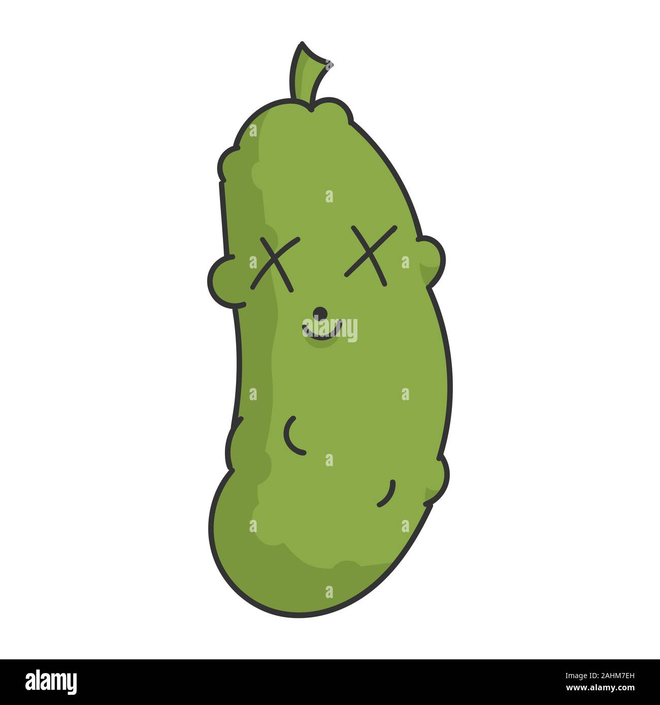 dill pickle cartoon isolated on white Stock Vector Image & Art - Alamy
