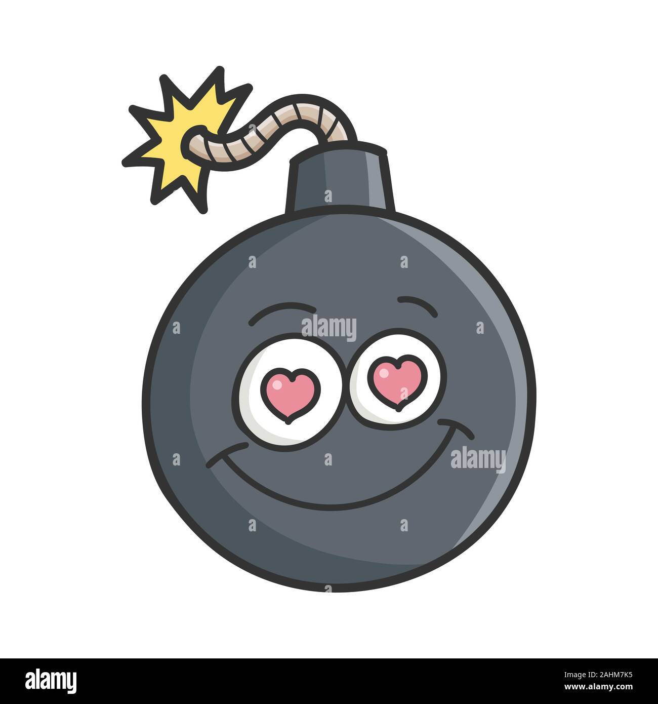 Bomb emoticon cartoon illustration hi-res stock photography and images ...
