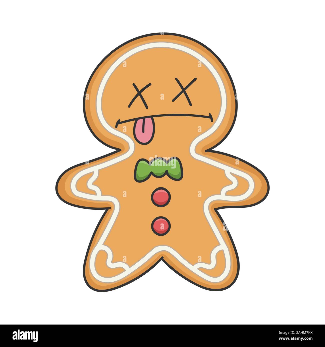 Christmas funny cookie on Stock Vector Images - Alamy