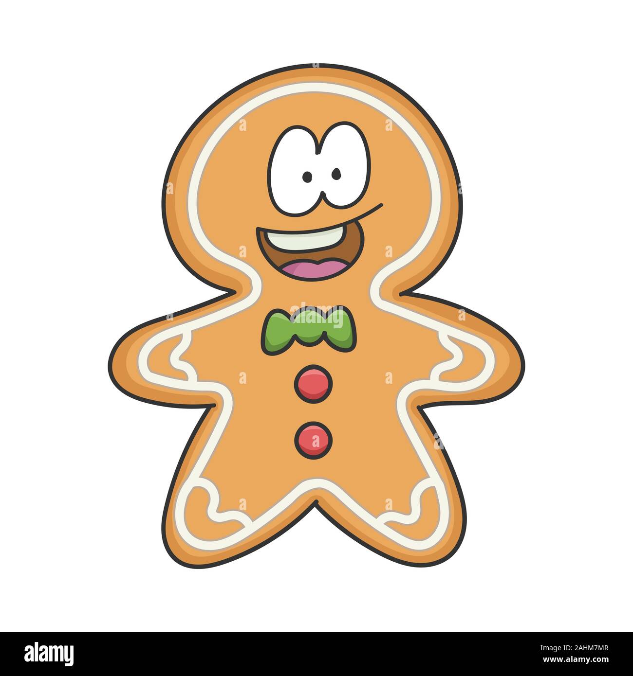 Gingerbread man cartoon Cut Out Stock Images & Pictures - Alamy
