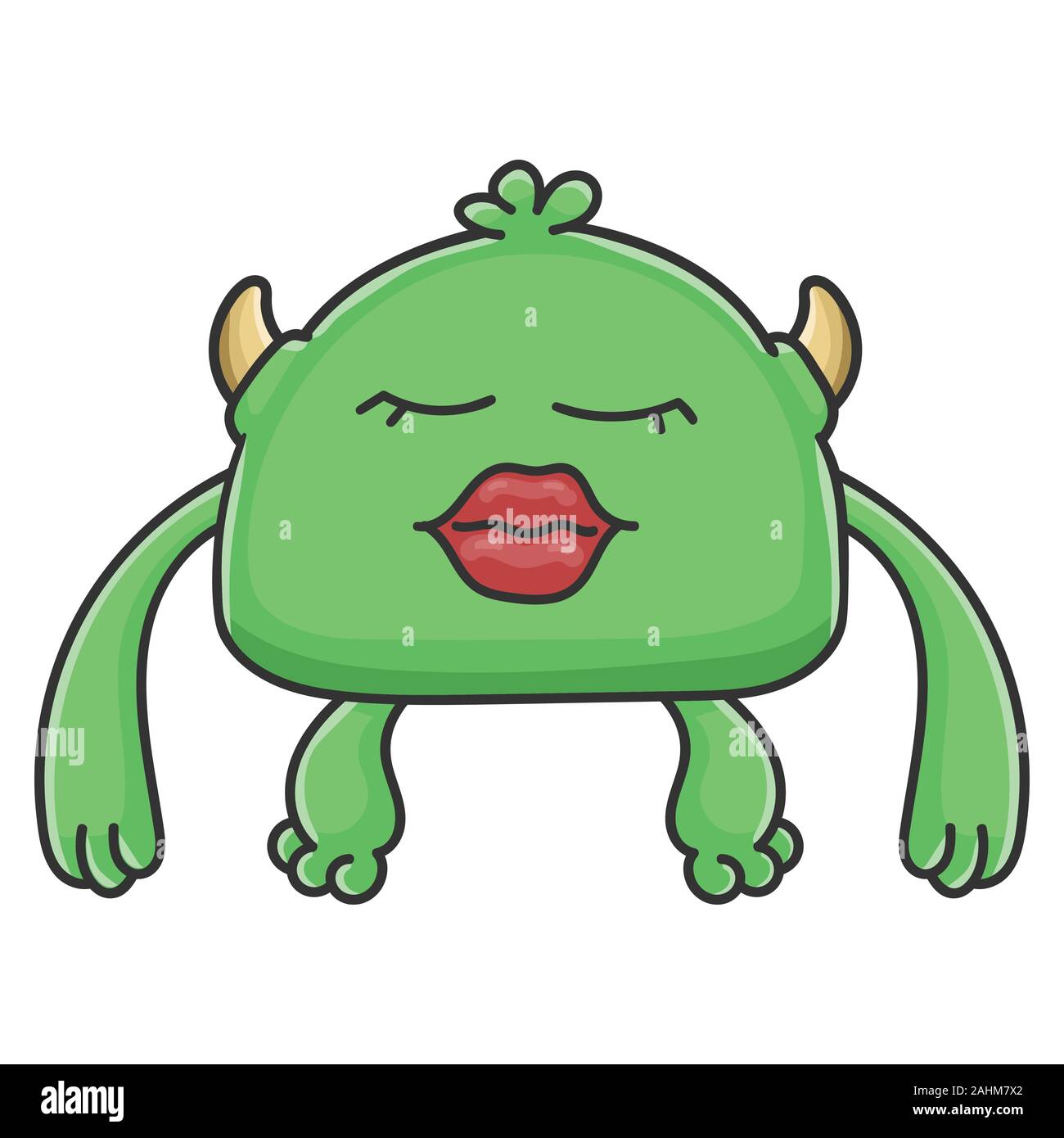 green goblin cartoon monster isolated on white Stock Vector Image & Art ...