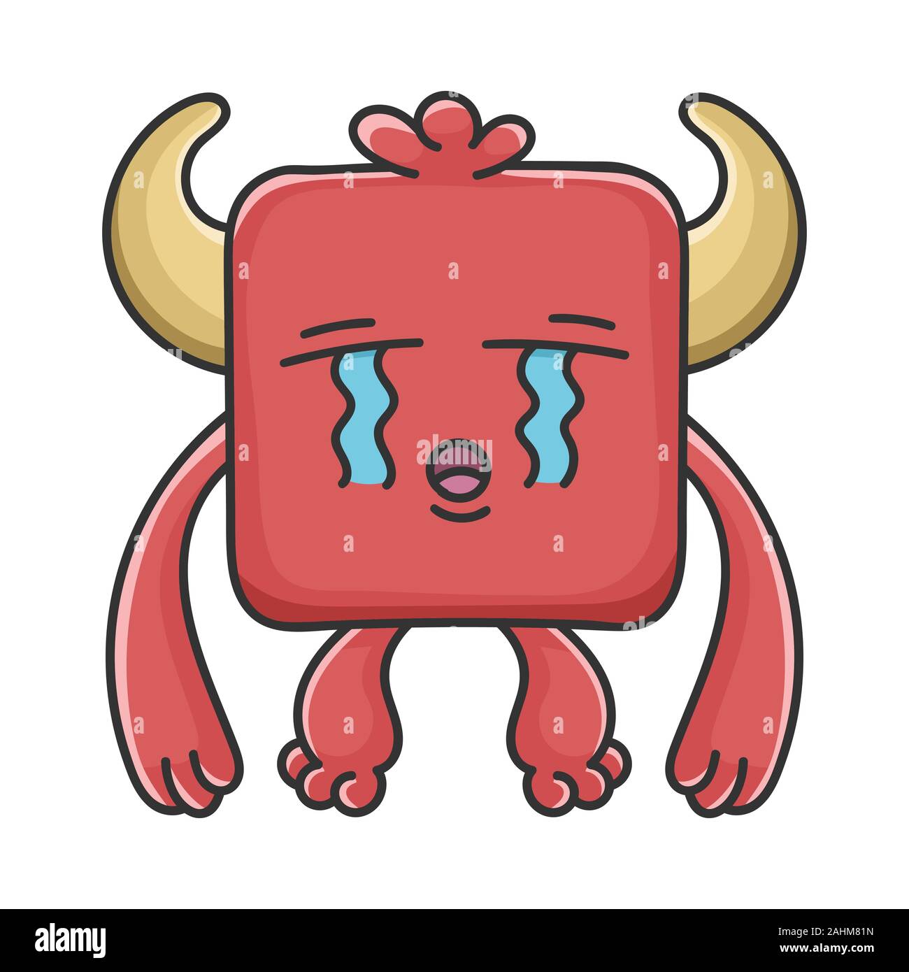Cartoon illustration devil sad expression hi-res stock photography and ...