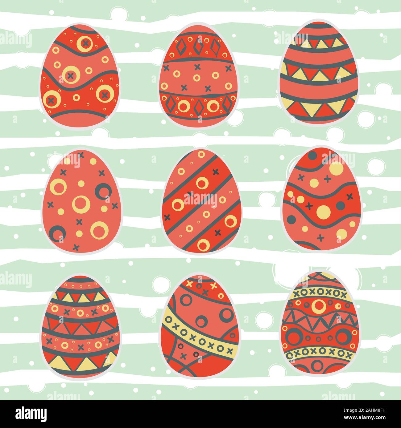 Happy Easter Eggs. Modern Design. Vector Illustration Stock Vector ...