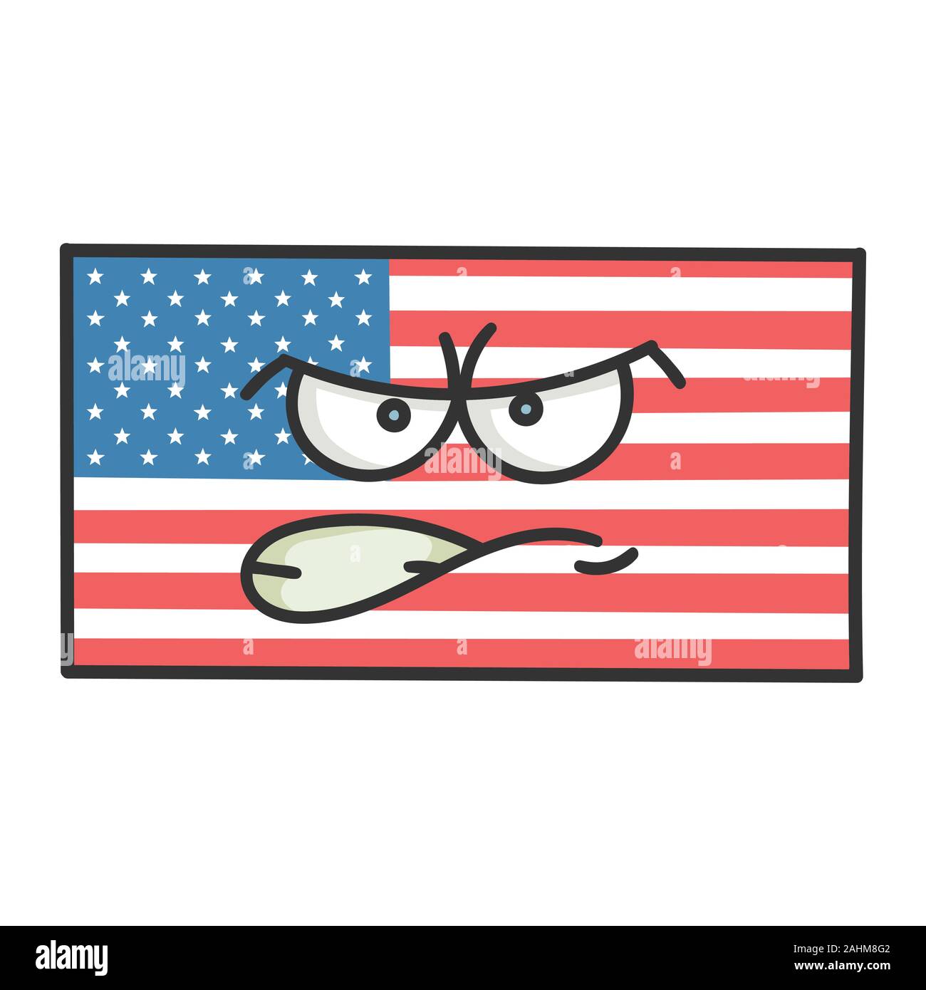Cartoon American Flag