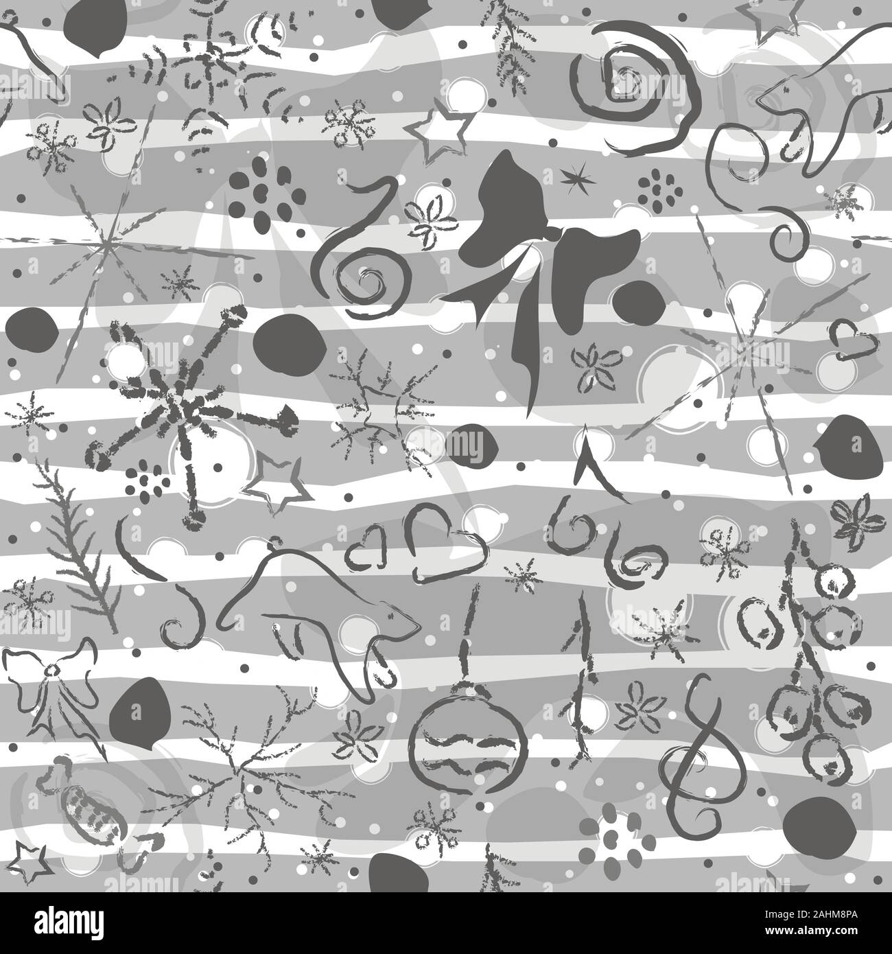 Cute Hand Drawn Winter Pattern. Seamless Texture. Vector Illustration ...