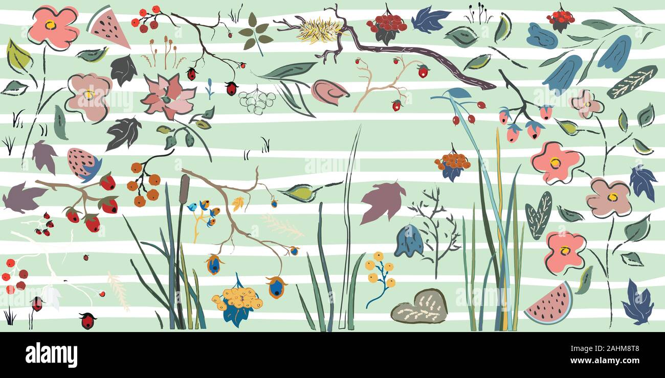 Botanical garden kit Stock Vector Images - Alamy