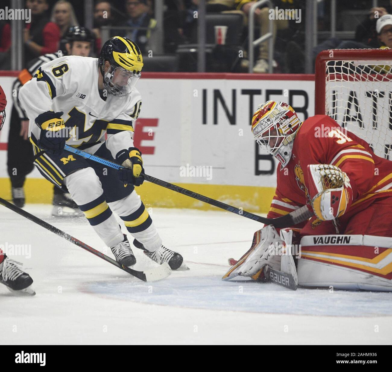 Detroit, Michigan, USA. 30th Dec, 2019. Michigan Defenseman JACK ...