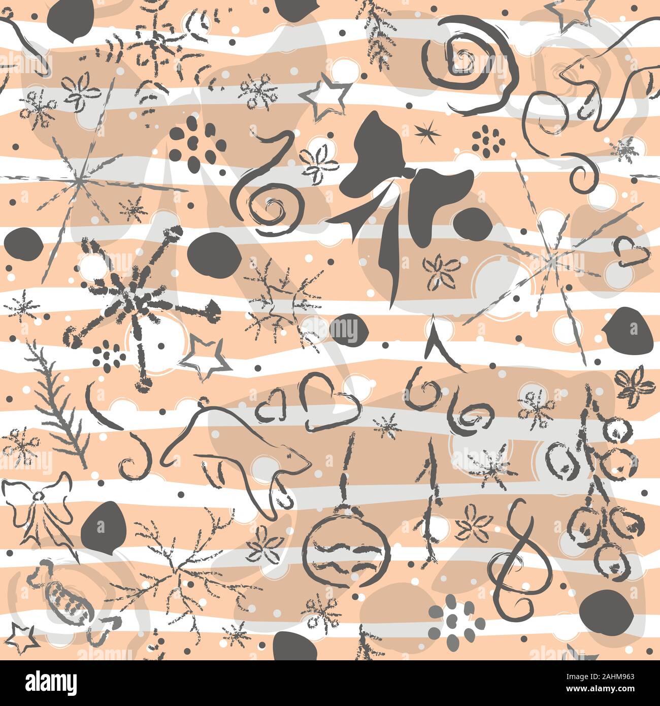 Seamless pattern with doodles on a subtle background. Vector ...