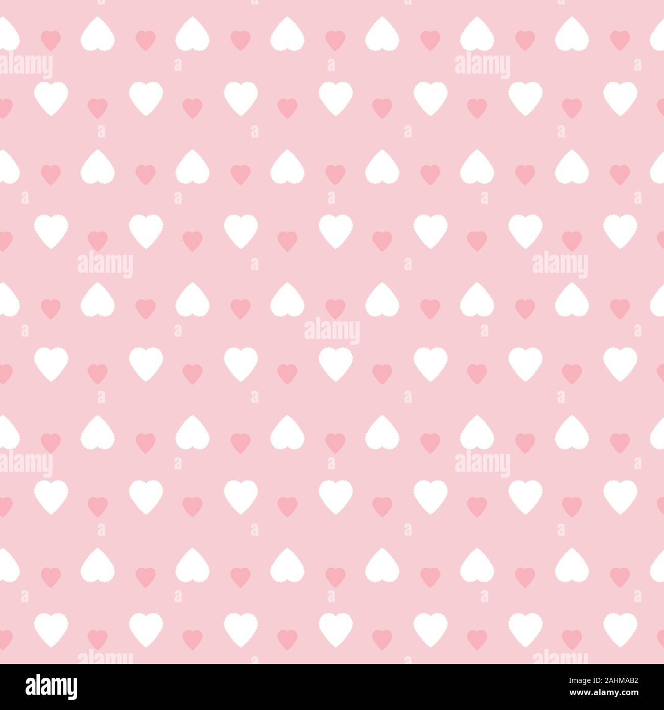 Pink heart seamless pattern. Geometric vector repeat background design ...