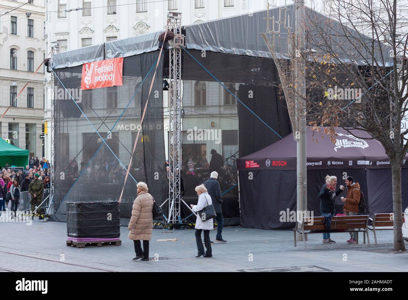 Velvet revolution activists hi-res stock photography and images - Alamy