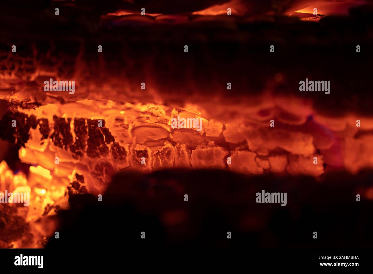 ember burning wood smoldering wood smoldering log Stock Photo - Alamy