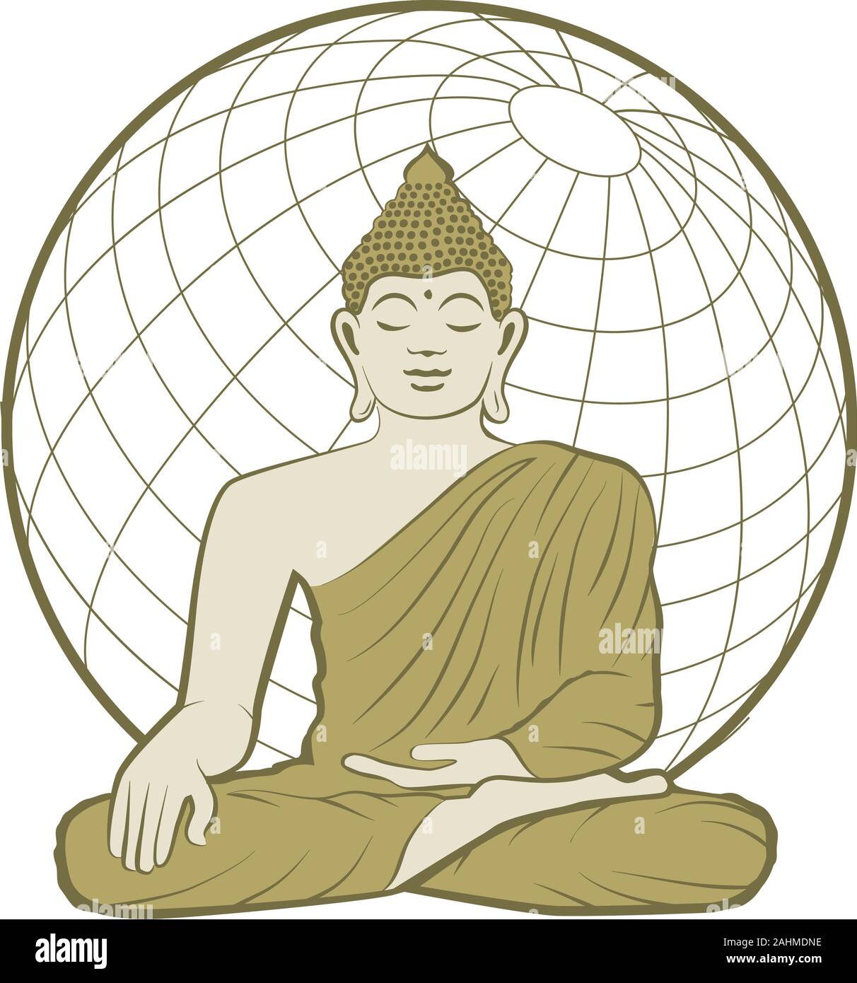 Hand drawn buddha art Cut Out Stock Images & Pictures - Alamy