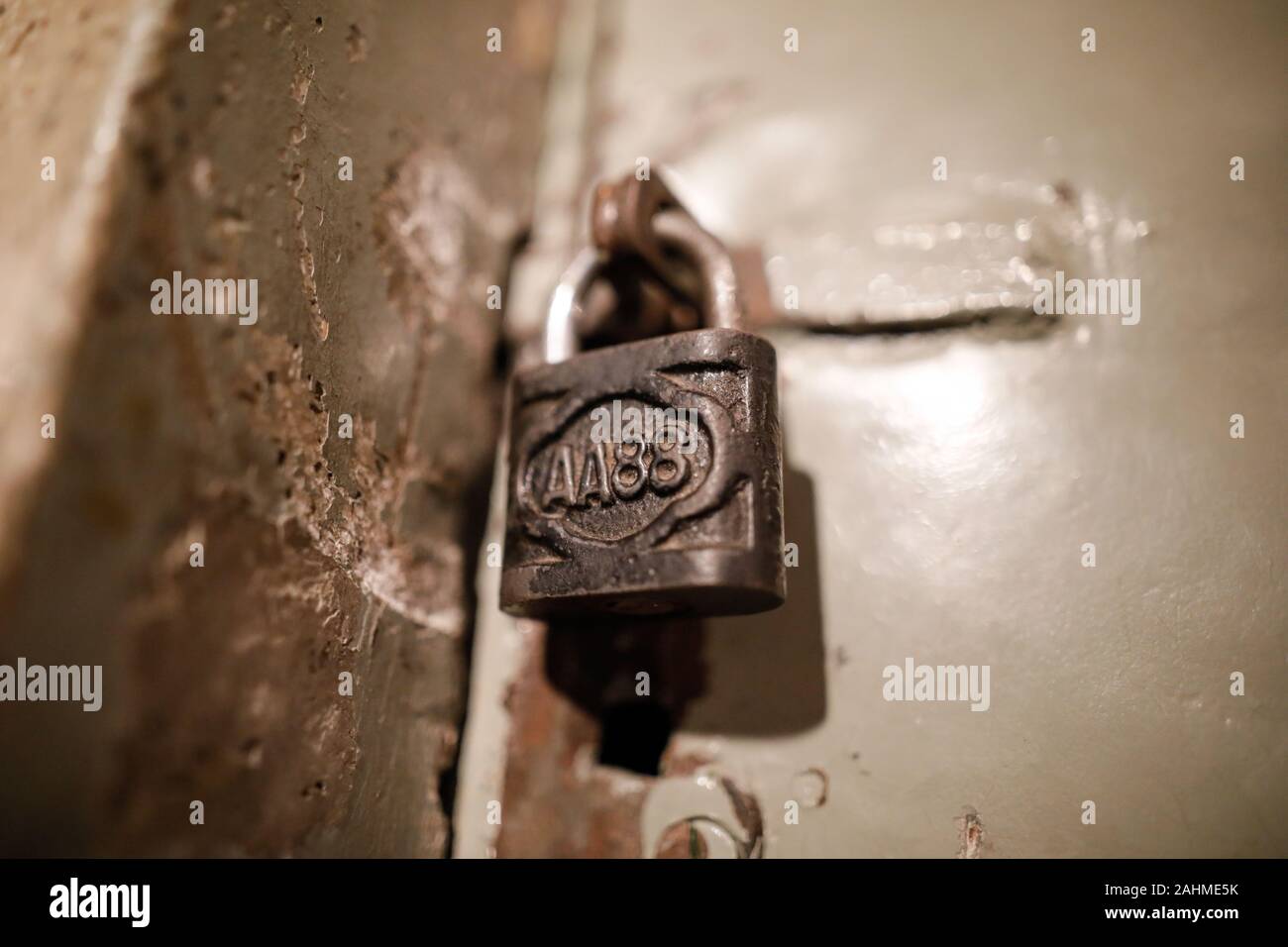 Prison cell door lock hi-res stock photography and images - Alamy