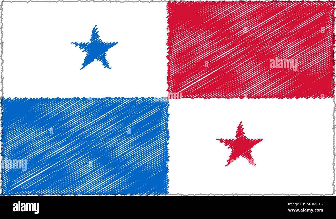 Vector Drawing of Sketch Style Panama Flag Stock Vector Image & Art - Alamy