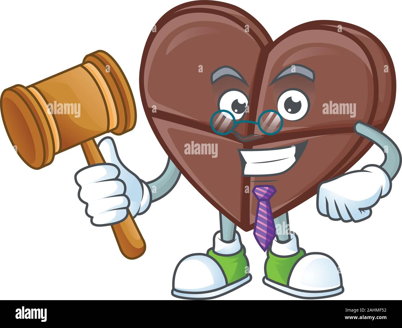 A professional judge chocolate bar love presented in cartoon character ...