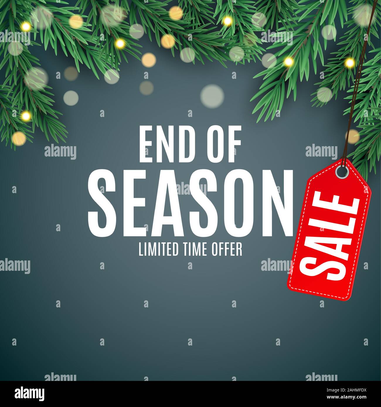 End of Winter Sale Background, Discount Coupon Template. Vector ...