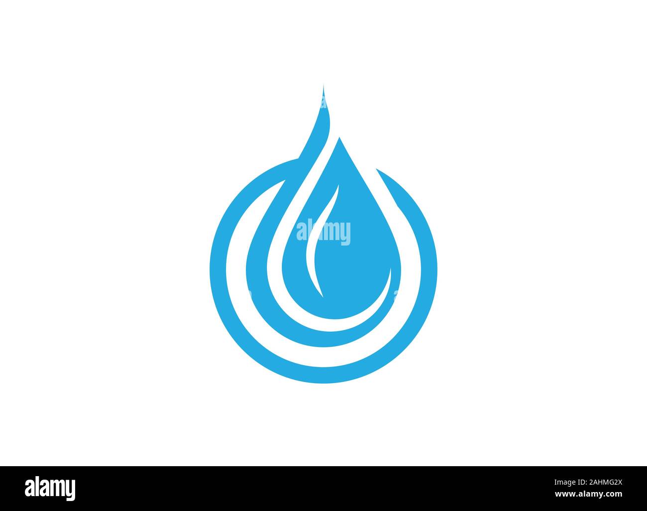 Abstract water drop logo sign symbol on white background, Water drop ...