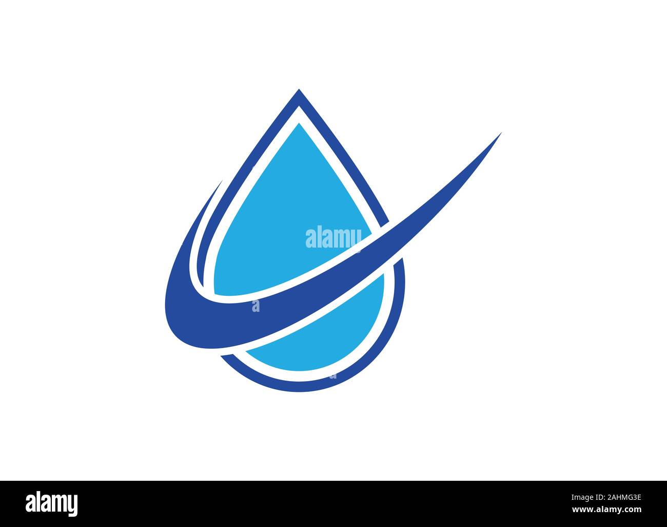 Abstract water drop logo sign symbol on white background, Water drop ...